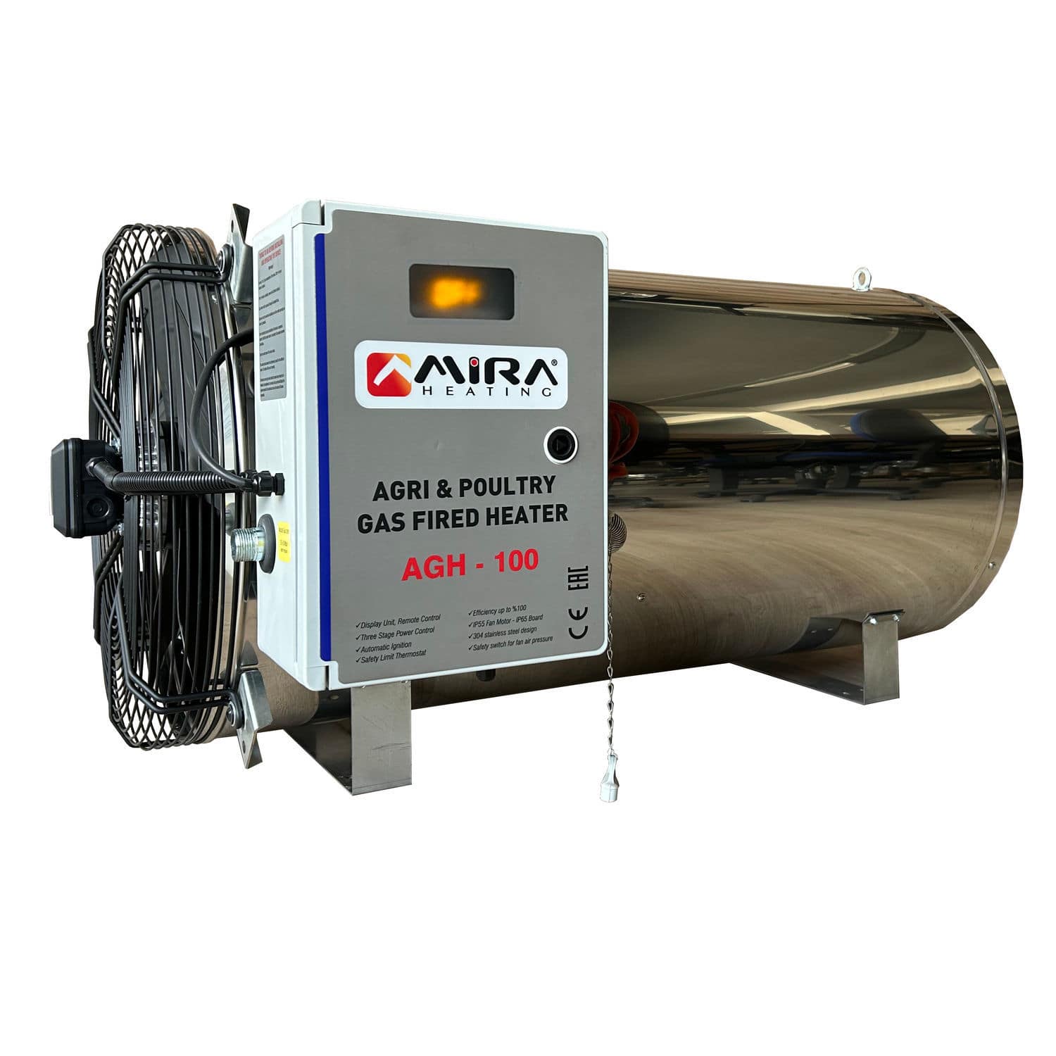 Gas air heater - AGH 100 - Mira Heating - floor-standing / poultry ...
