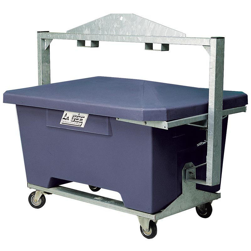 Galvanised steel waste container - p1131107 - POLYMOULE S.A.S. MARQUE ...