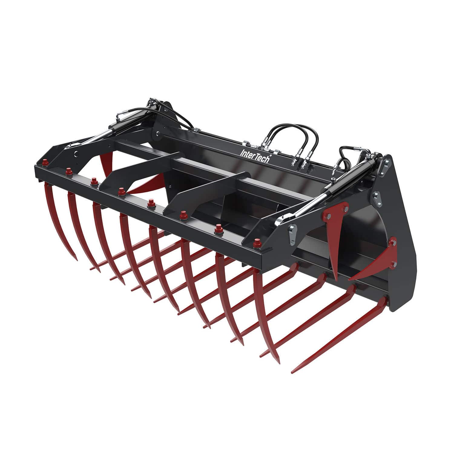 Silage fork - IT2 - P.P.H.U. INTER-TECH Piotr Jankowski - with hydraulic adjustment / for loaders