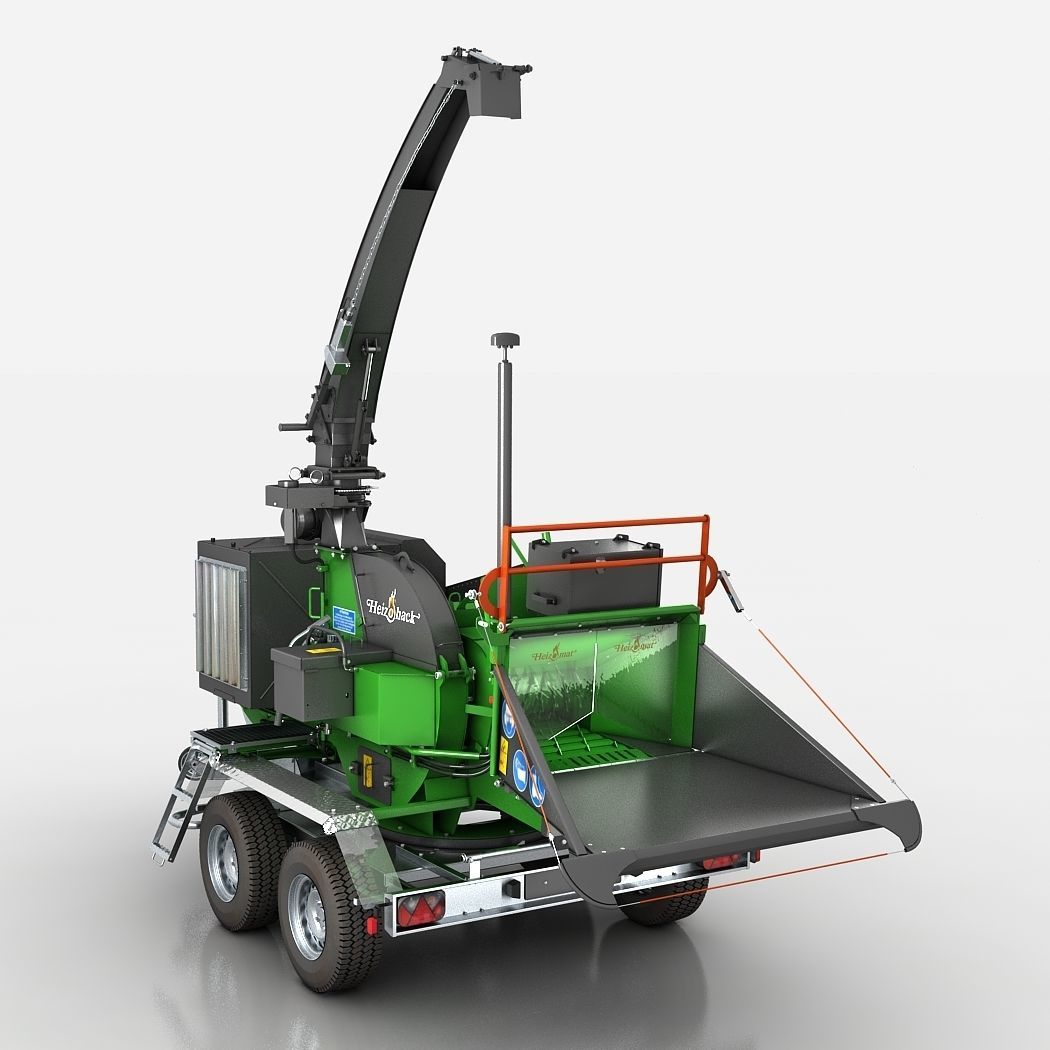 Towed wood chipper - HM6-300VM - HEIZOHACK France - with combustion ...