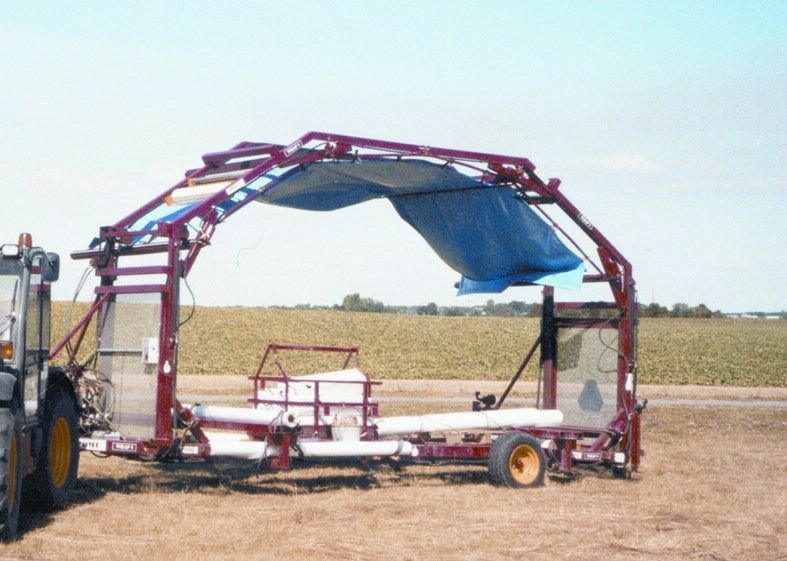 In-line bale wrapper - 5 - POMI - rectangular / round
