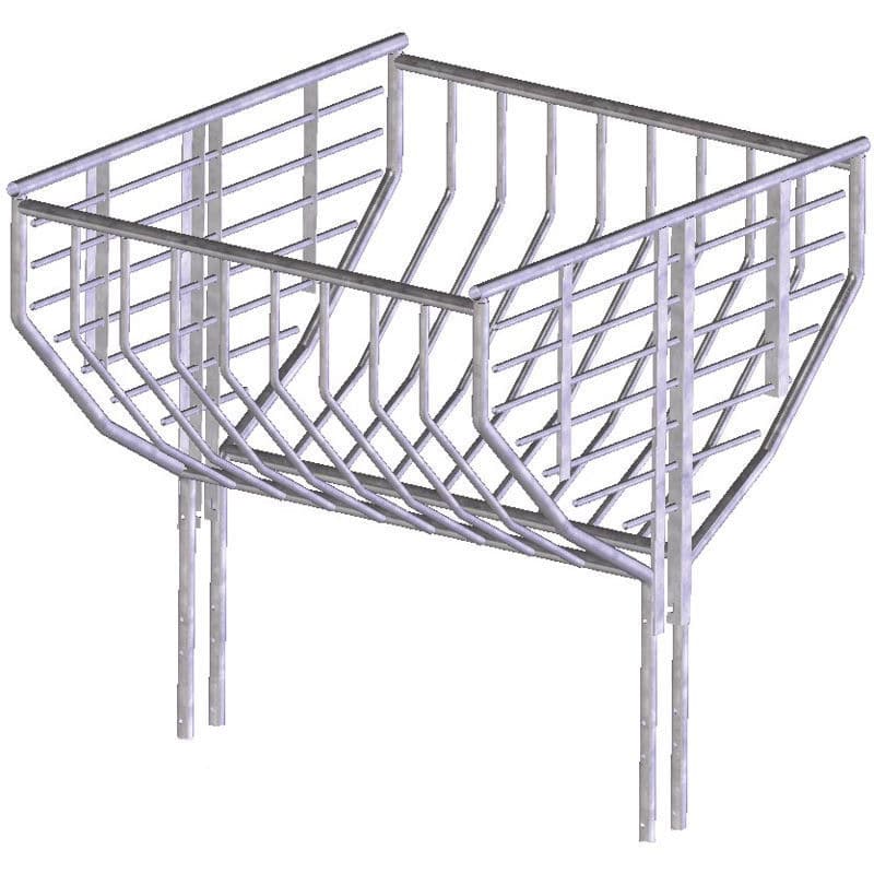 Galvanized steel hay rack - 1121115 - COSNET S.A.S.