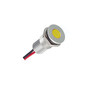 LED control light - Q8R3BXXHY24E - APEM GmbH - yellow / fixed / with cable