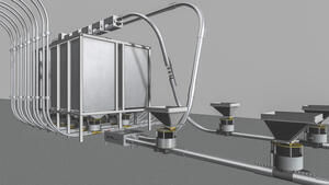Belt feeding system - AKVA group - for aquaculture