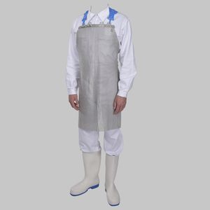 Work apron - TPLUS - Manulatex - stainless steel / chain mail