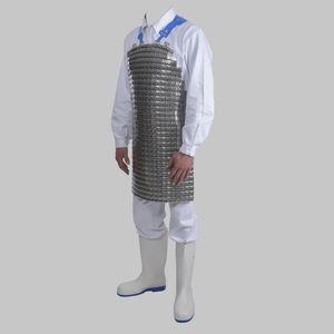 Work apron - TPLUS - Manulatex - stainless steel / chain mail