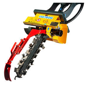 Trencher with chain - CTI 80 - MAKBRENT - excavator mounted / for skid ...