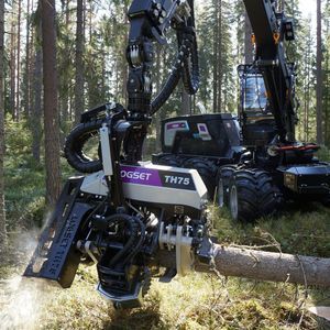 Forest thinning felling head - TH65 - Logset Oy - with delimber