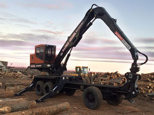 Trailer-mounted log loader - 295B - barko - knuckle boom