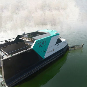 Aquatic weed harvester machine - UCB400-5 - Relong - boat