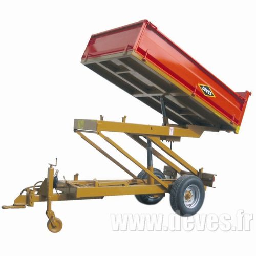 Drop-side trailer - GV 31 BER - Devès - tipping / mounted / single-axle