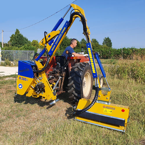 Tractor-mounted reach mower - M380S - MAROLIN DECESPUGLIATRICI IDRAULICHE SRL - flail / PTO-driven