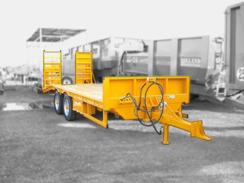 Flatbed trailer - PE 90 - Rolland - mounted / 2-axle / agricultural
