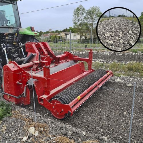 Tractor stone burier - RX 200 - Rotadairon - with roller