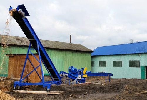 Container conveyor - Teknamotor - for wood chips / belt / mobile