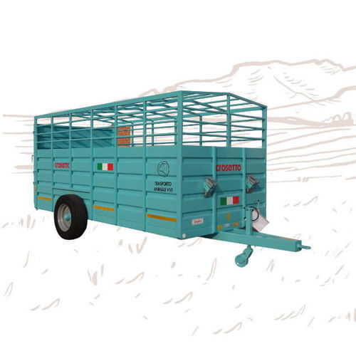 Cattle livestock trailer - TF30RB - Crosetto srl - single-axle