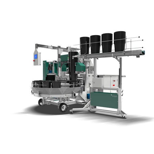 Automatic pot filling machine - TM 2432E - Visser Horti Systems