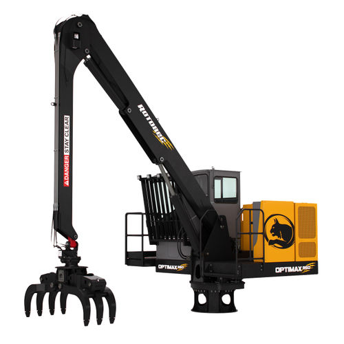 Stationary log loader - OPTIMAX 950 - Rotobec - knuckle boom