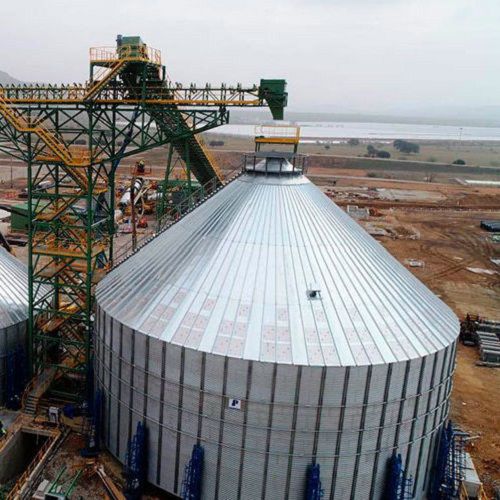 Wood chips silo - PRADO SILOS - for biomass / galvanised steel