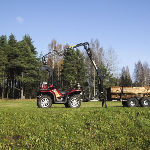 Trailer-mounted log loader - Vahva Jussi 400 - Vahva Jussi - knuckle boom