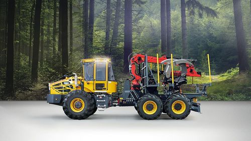 Forestry skidder with grab - W190K - welte - self-propelled / with grab