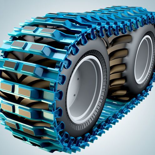 Forestry machinery track - U-RUBBER - welte - rubber / all-terrain