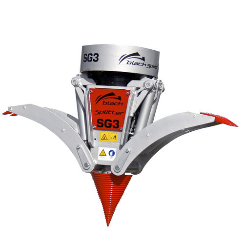 Hydraulic wood splitter - SG3 - Black Splitter GmbH - cone / excavator ...