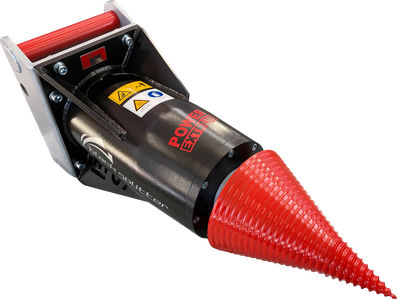 Hydraulic wood splitter - S1X - Black Splitter GmbH - cone / mounted