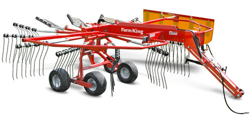 Rotary rake - RR420 - Farm King - side delivery / single-rotor