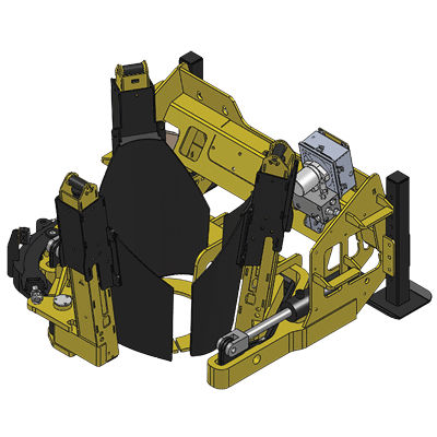 Backhoe loader-mounted tree spade - 25G-3BPotter - le mar tree spade ...
