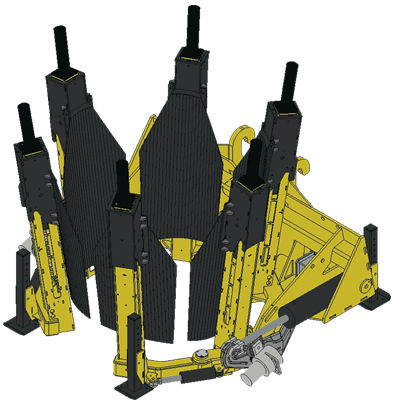 Skid steer loader tree spade - 200G–6BPotter - le mar tree spade