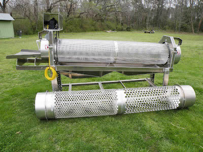Oyster grader - oyster-mesh - drum