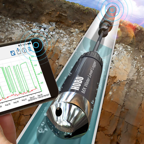 Temperature data-logger - HOBO MX2001 - Onset - water level / battery ...