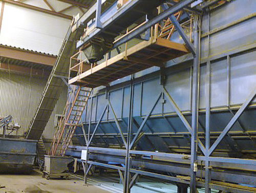 Potato receiving hopper - HF S - EMVE Sweden AB - onion / carrot / beet