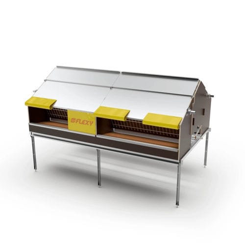 Multi-tier poultry nest - Family - FLEXY Srl - with egg belts / sloped ...