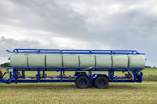 Round bale loader - Mega Move 16 Plus - Wilson Engineering - self-unloading