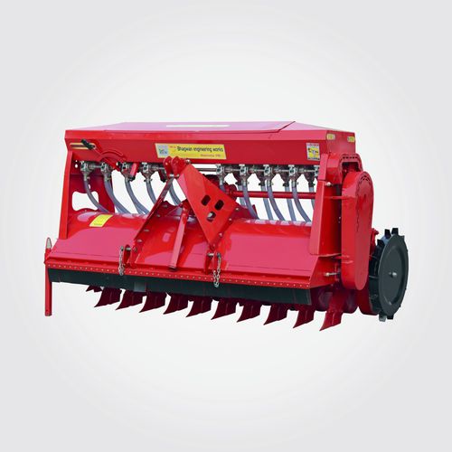 Mechanical seed drill - Happy - KS Agrotech Pvt. Ltd. - tractor-mounted / 3-point hitch / with ...