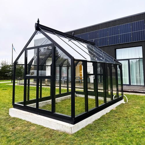 Wooden frame greenhouse - Arbovista - Ecoslider Greenhouses and ...