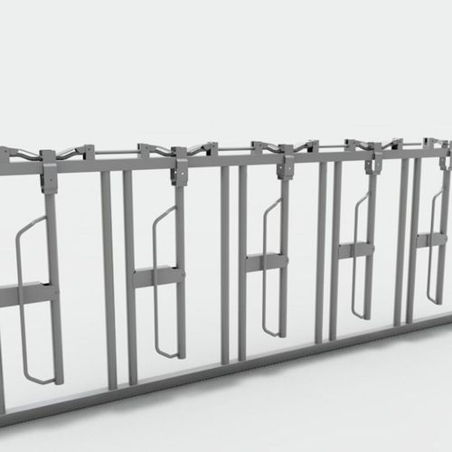 Cattle headlock - CHL01 - YYK BARN TECH LTD - self-locking / tubular