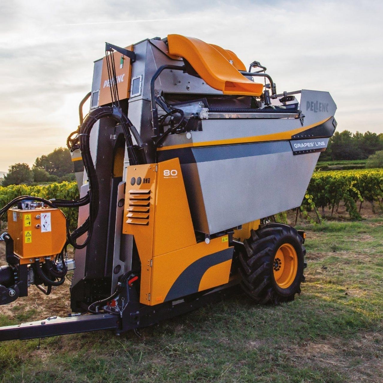 Vendemmiatrice trainata - GRAPES'LINE 60 - Pellenc - di grande capacità