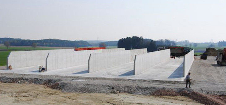 Parete divisoria per silo per cereali - Wolf System GmbH - in calcestruzzo
