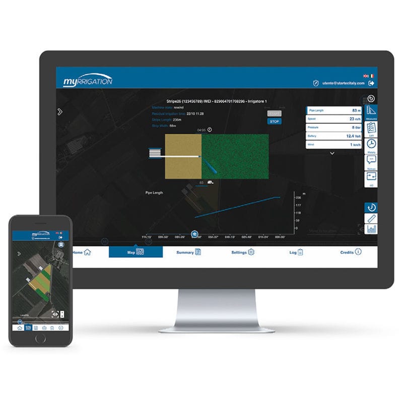 Applicazione mobile di gestione - MYRRIGATION - STARTEC Srl - di irrigazione