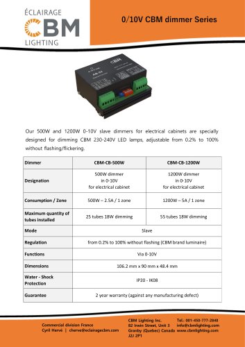 DTD Series - CBM Electronics Lighting, Inc. - PDF Catalogs | Technical ...