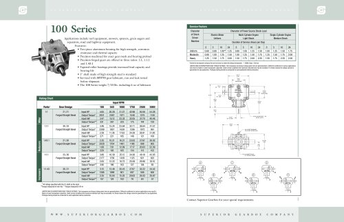 Tous les catalogues et fiches techniques (PDF) Superior Gearbox