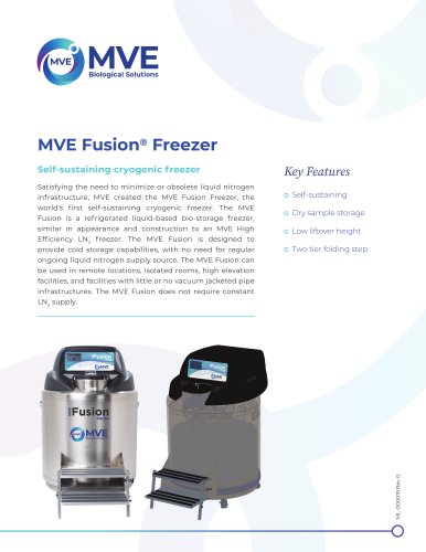 MVE Biological Solutionsのすべてのカタログと技術パンフレット