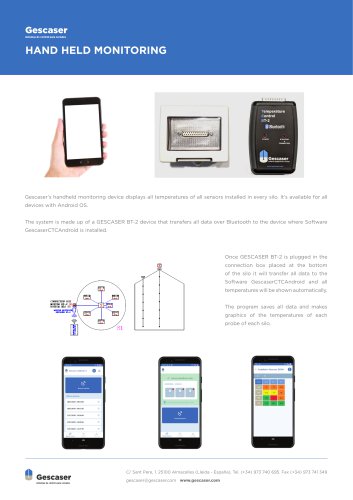 All GESCASER MONITORING SLU catalogs and technical brochures