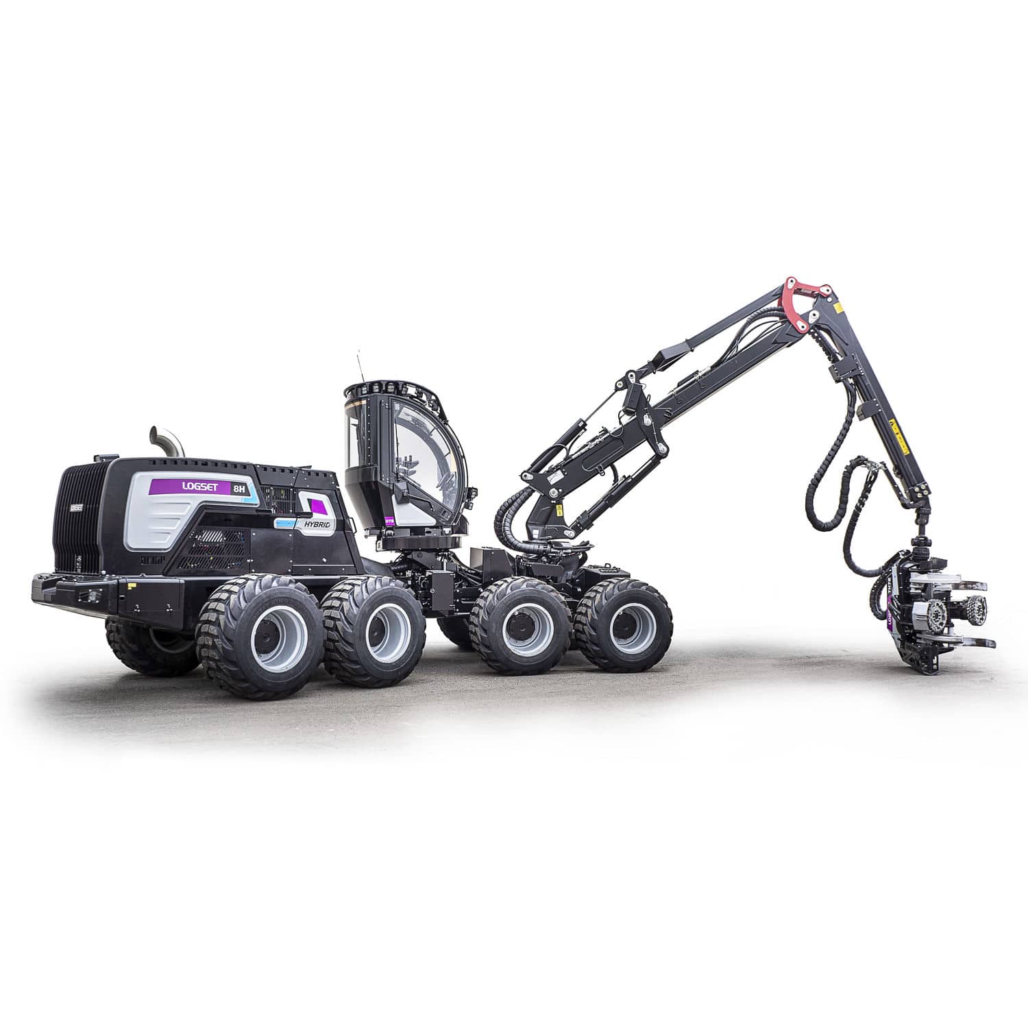 Harvester de rodas - 8H GTE HYBRID - Logset Oy - com grua / híbrido