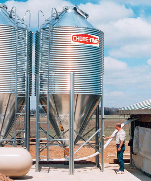 Silo para ração - choretime - metálico / com tremonha