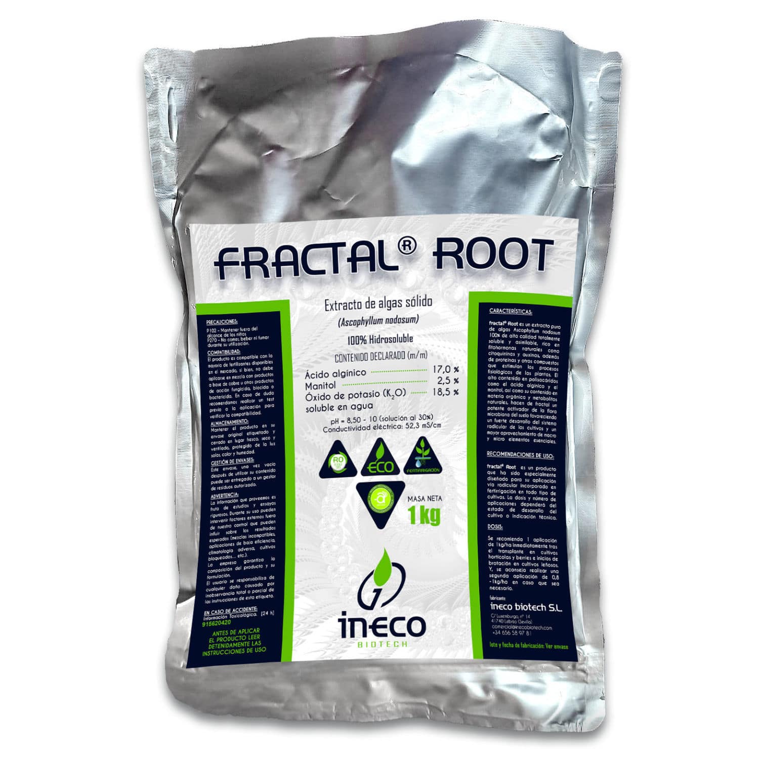 Fertilizante líquido - Root fractal - Ineco Biotech